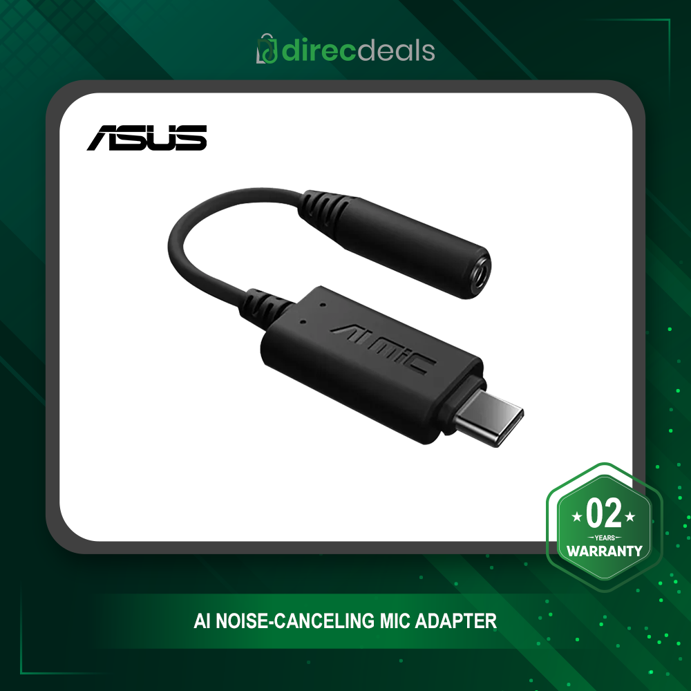 ASUS AI Noise-Canceling Mic Adapter with USB-C to 3.5 mm connection ...