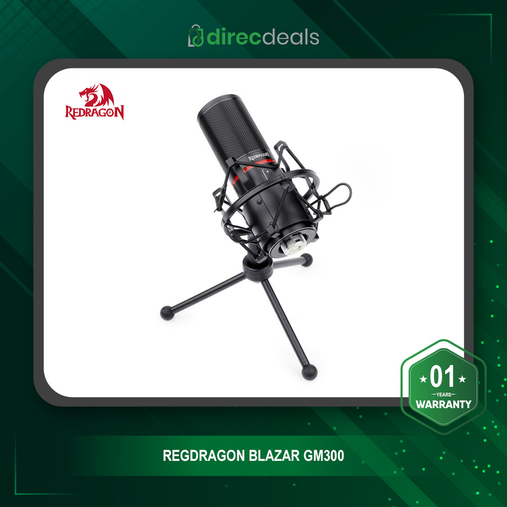 Redragon GM300 Blazar Cardioid USB Gaming Mic And Tripod | OfficeWorks.ph