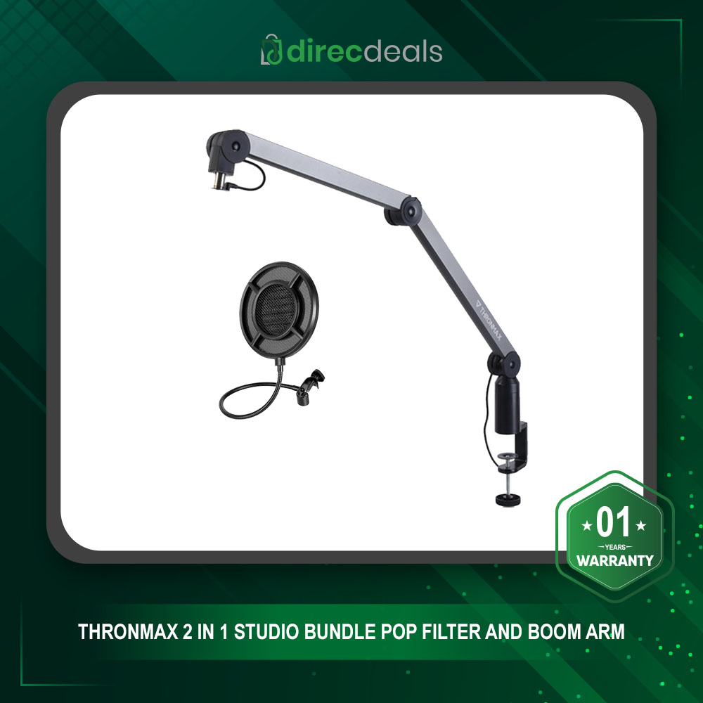 Thronmax 2 in 1 Studio Bundle Pop Filter and Boom Arm | OfficeWorks.ph