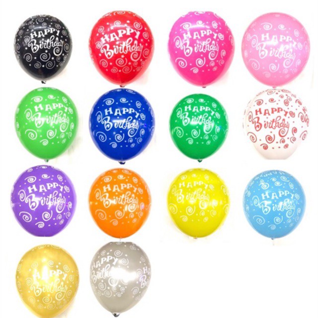 Balloon #12 Happy Birthday Assorted 25's | OfficeWorks.ph